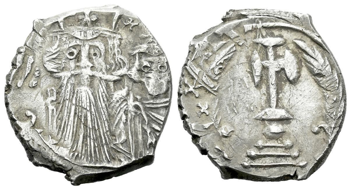 Constans II, with Constantine IV (641-668) AR Miliaresion ...