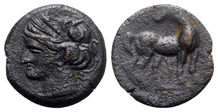 Carthage. Second Punic War, c. 215-201 BC. Æ Shekel | Greek Coins