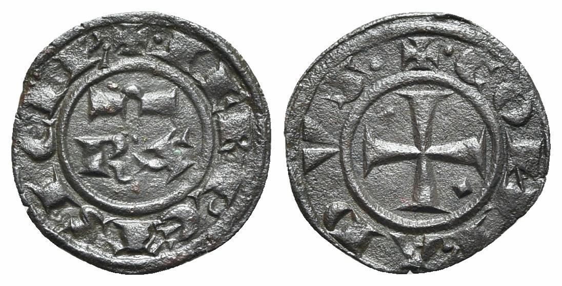 Italy, Brindisi. Corrado I (1250-1254). BI Denaro. RX. R/ Cross