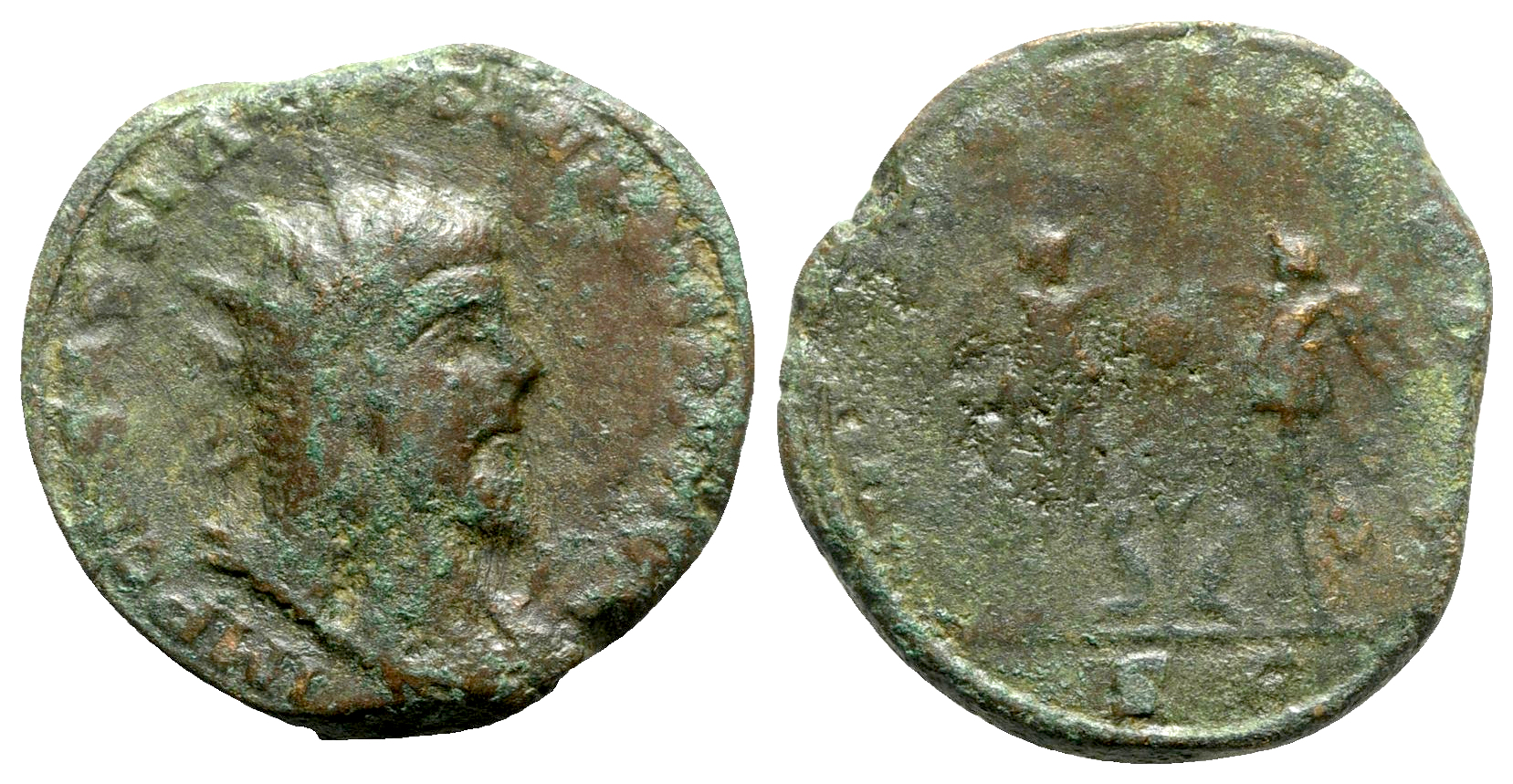 Postumus (260-269). Æ Æ Double Sestertius - Treveri - R/ Victories