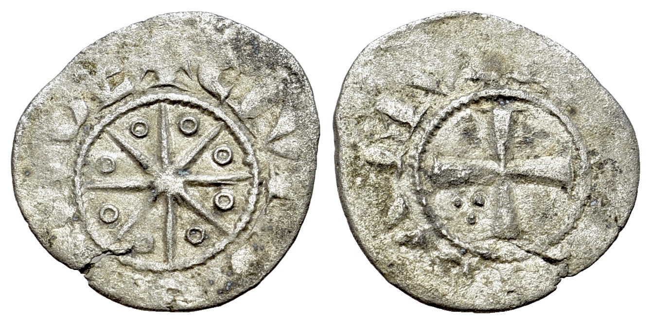 Crusaders, County of Tripoli. Raymond III (1152-1187). AR Denier. Star ...