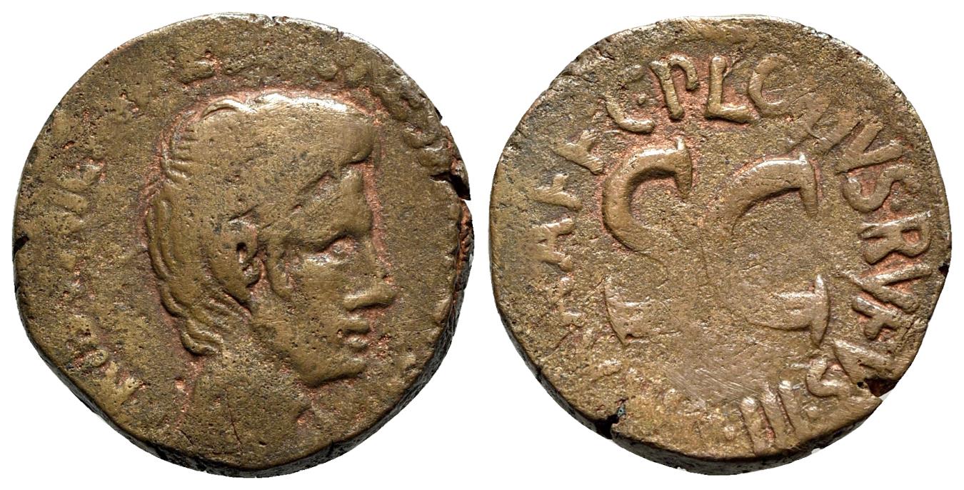 Augustus (27 BC-AD 14). Æ As - C. Plotius Rufus, moneyer | Roman ...