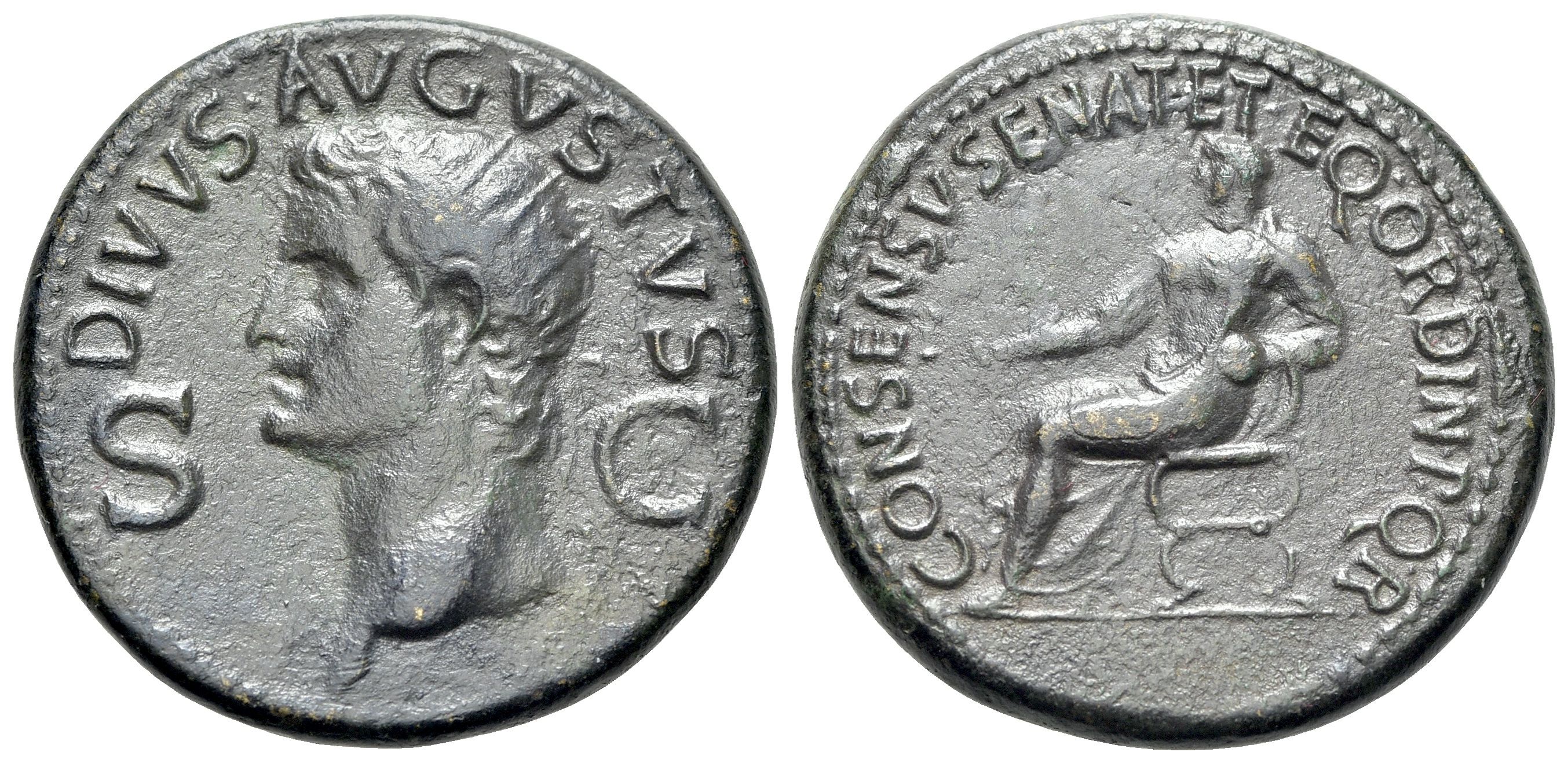Divus Augustus (died AD 14). Æ Dupondius. Rome, 37-41. | Roman Imperial ...