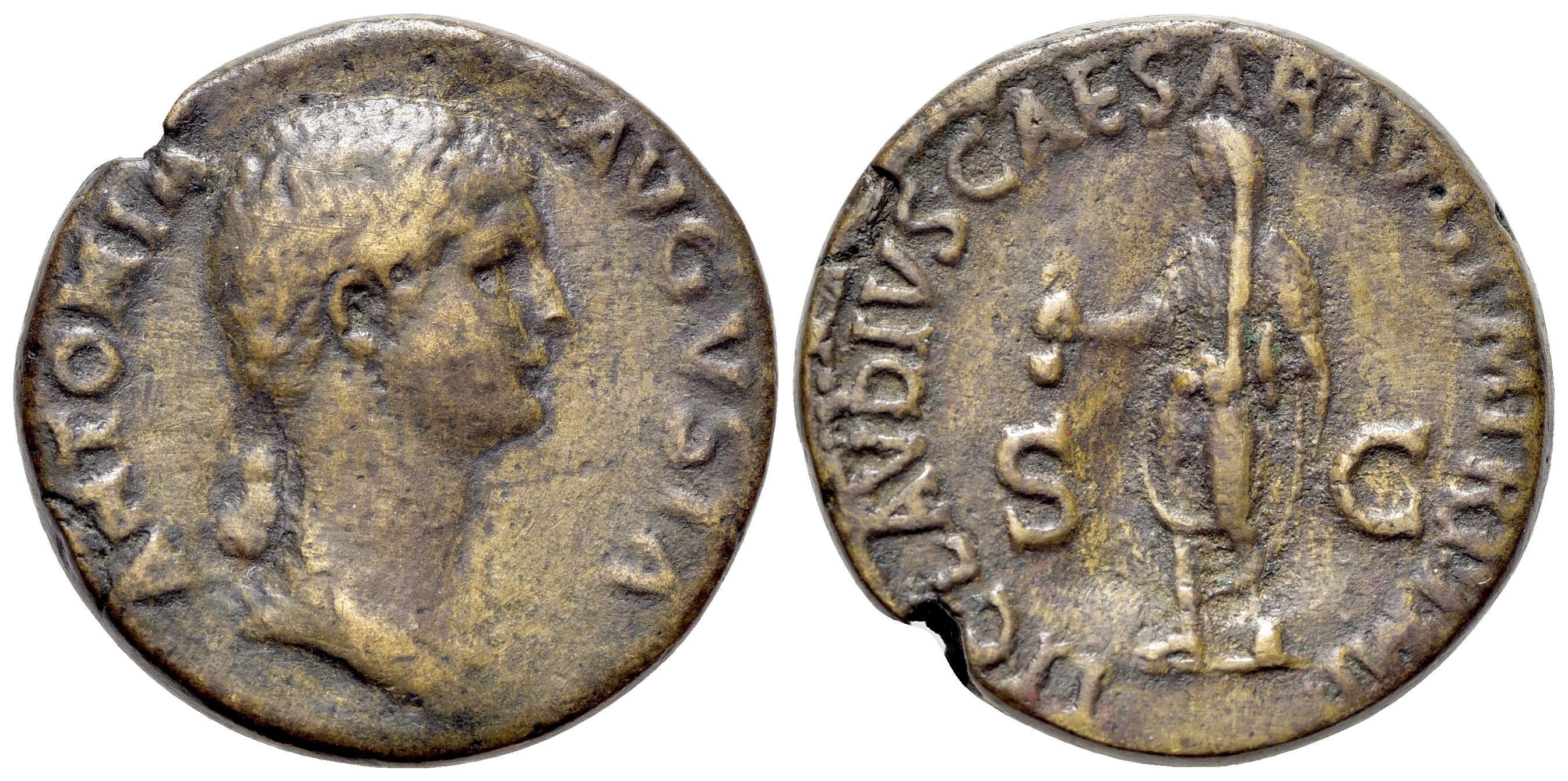 Antonia Minor (Augusta, AD 37 and 41). Æ Dupondius