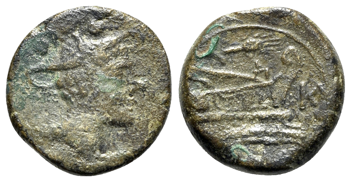 Corn-ear and KA series, Sicily, c. 211-208 BC. Æ Sextans | Roman ...