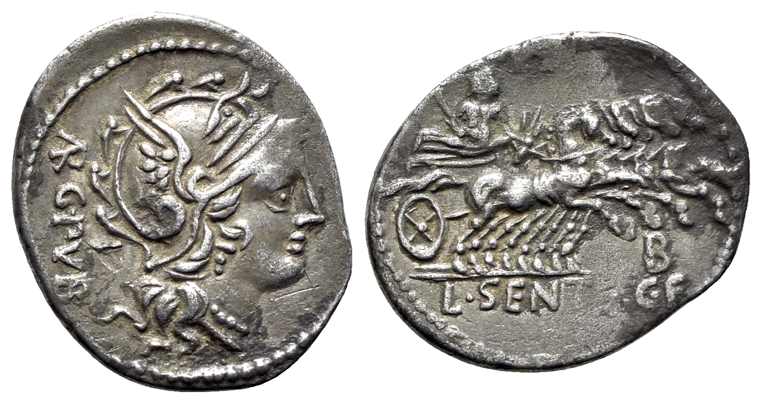 L. Sentius C.f., Rome, 101 BC. AR Denarius | Roman Republican Coins