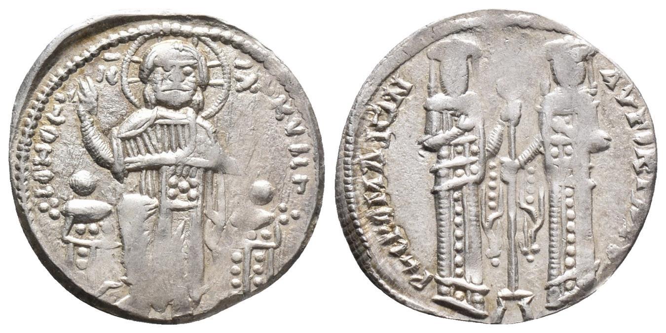 Andronicus II with Michael IX (1282-1328). AR Basilikon. Constantinople ...