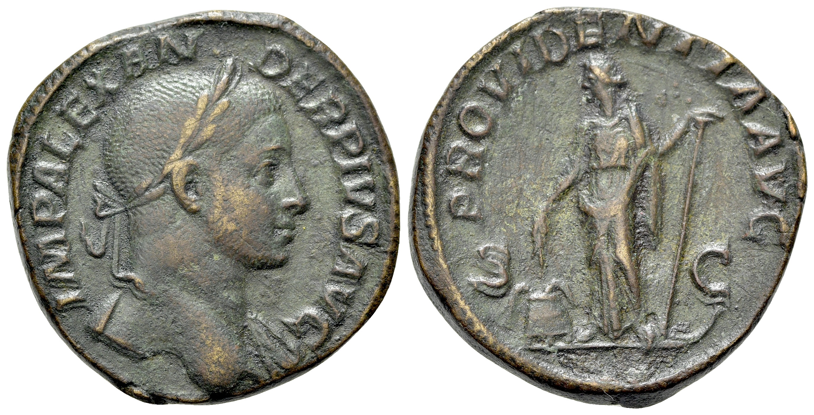 Severus Alexander, 222-235. Sestertius, Rome, 231. R/ PROVIDENTIA