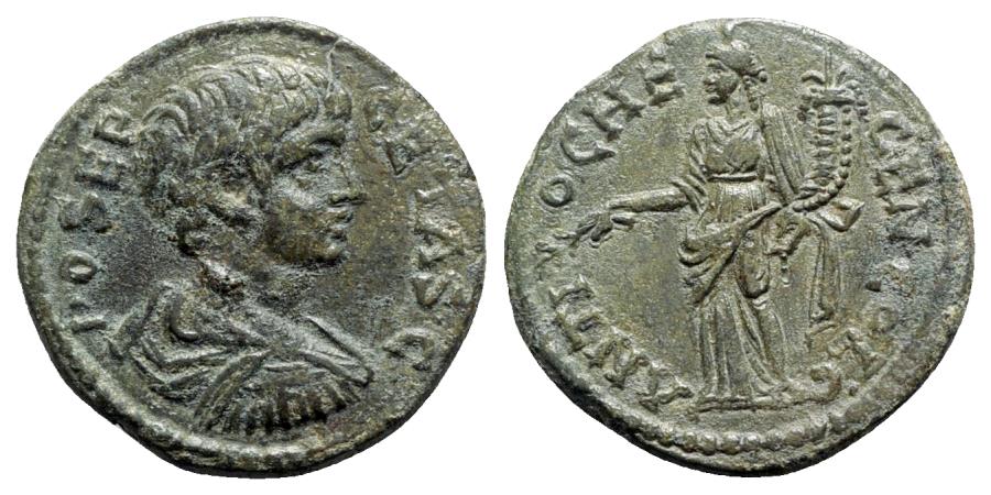 Geta (Caesar, 198-209). Pisidia, Antioch. Æ - R/ Tyche | Roman ...