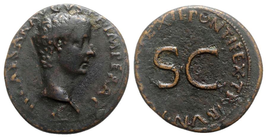Tiberius (Caesar, 4-14). Æ As - Rome | Roman Imperial Coins