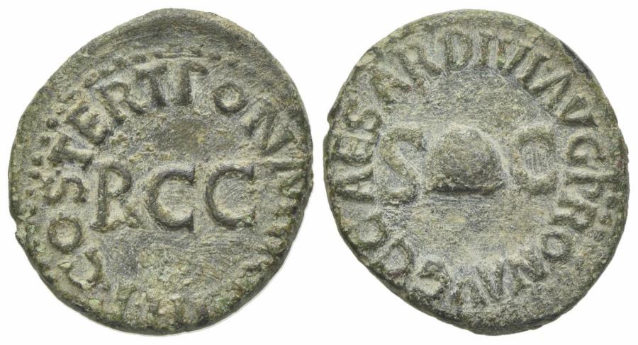 Gaius (Caligula, 37-41). Æ Quadrans. Rome, 40-1. PILEUS. R/ Large RCC