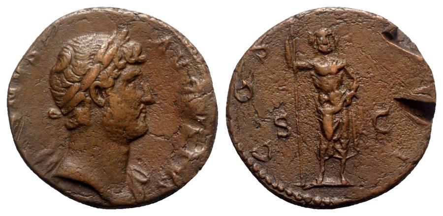 Hadrian (117-138). Æ As - Rome - R/ Janus | Roman Imperial Coins