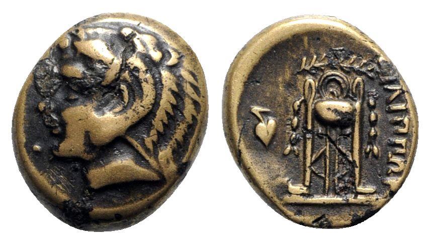 Macedon, Philippoi, c. 356-345 BC. Æ - Herakles / Tripod | Greek Coins