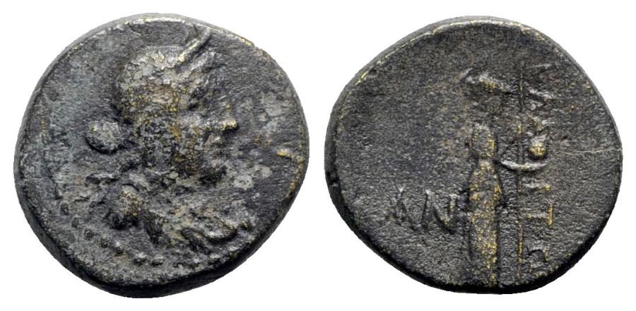 Aeolis, Elaia, 1st century BC. Æ - Demeter / Athena | Greek Coins