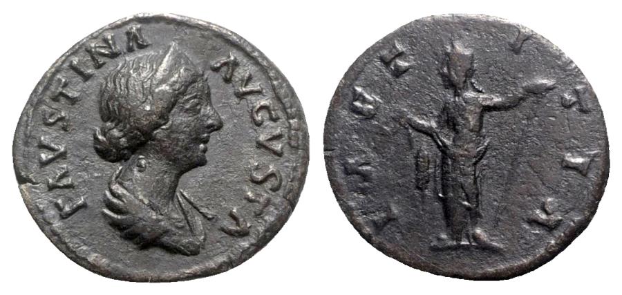 Faustina Junior (Augusta, 147-175). AR Denarius - Rome - R/ Laetitia