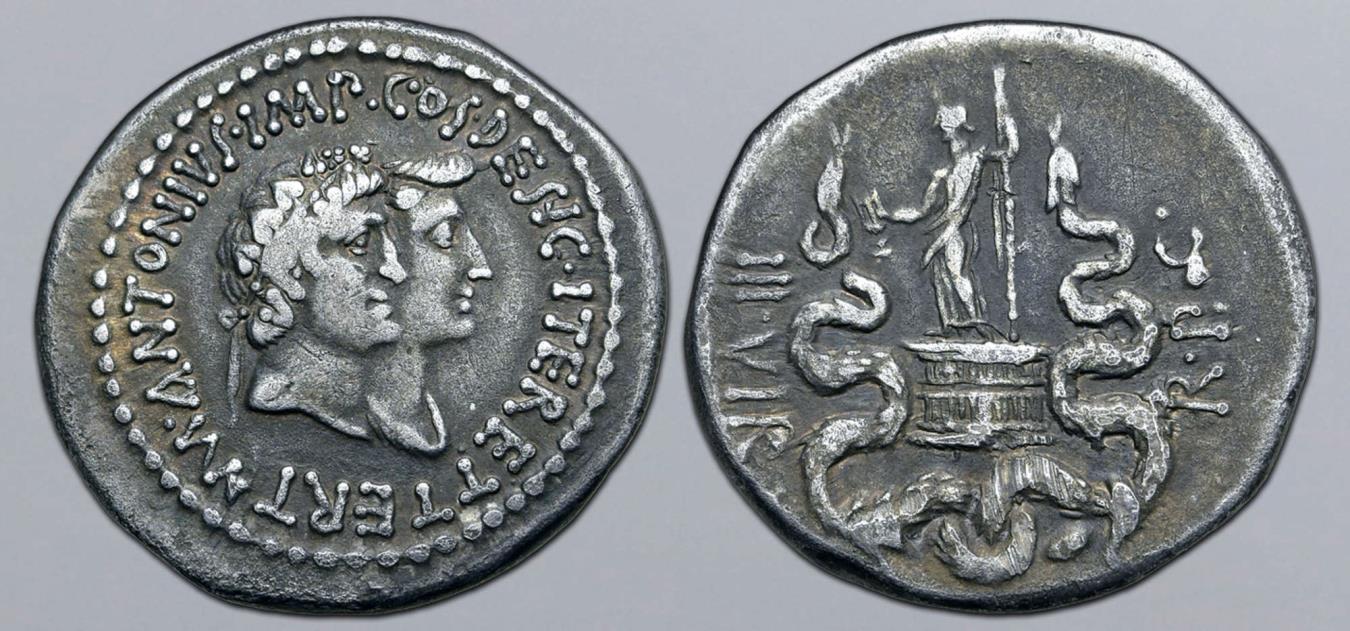 Marc Antony, as Imperator and Triumvir (43-30 BC), with Octavia AR ...