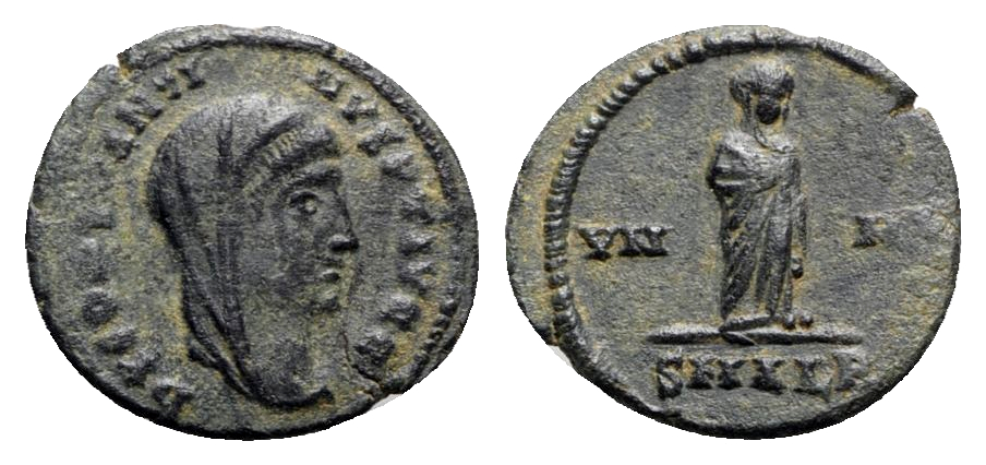 Divus Constantine I (died AD 337). Æ Follis. Alexandria, 347-8. R ...