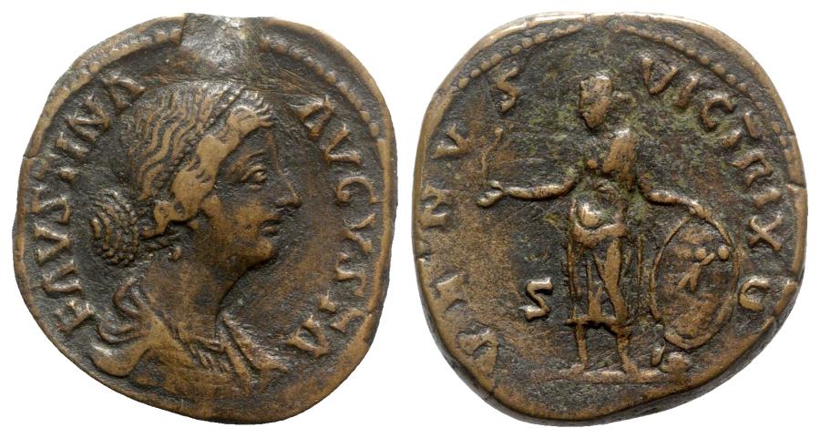 Faustina Junior (Augusta, 147-175). Æ Sestertius - Rome - R/ Venus