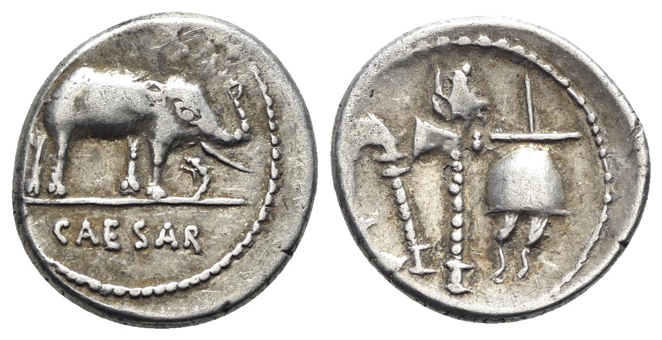 Julius Caesar, military mint traveling with Caesar, April-August 49 BC ...