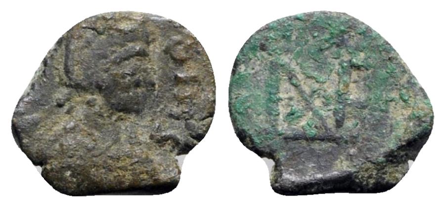 Aelia Zenonis (Augusta, 475-476). Æ Nummus R/ Zenonis monogram VERY RARE