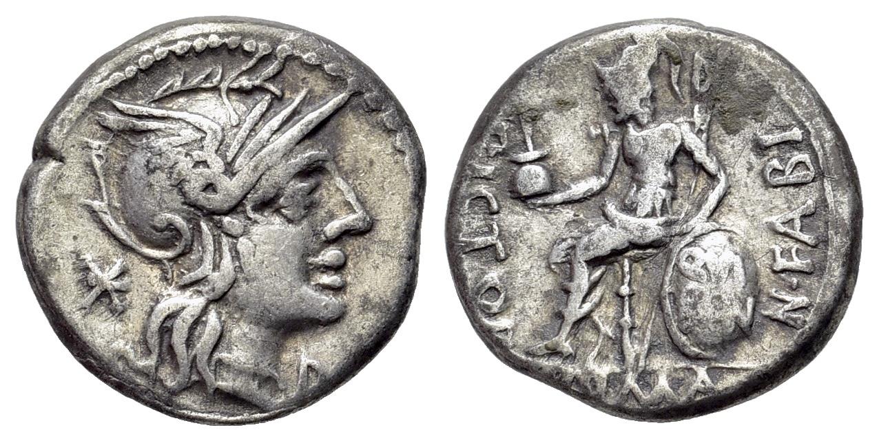 ROME REPUBLIC Numerius Fabius Pictor, Rome, 126 BC. AR Denarius. R/ The ...