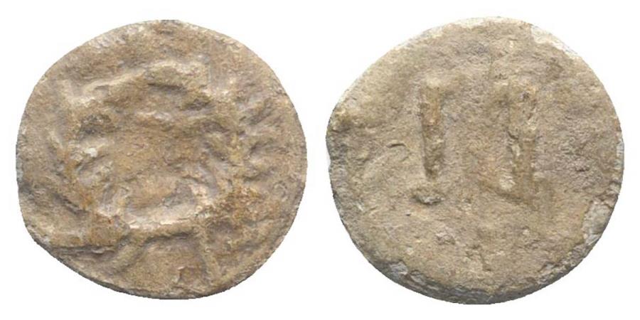 Roman PB Tessera, c. 1st century BC - 1st century AD. Laurel-wreath. R ...