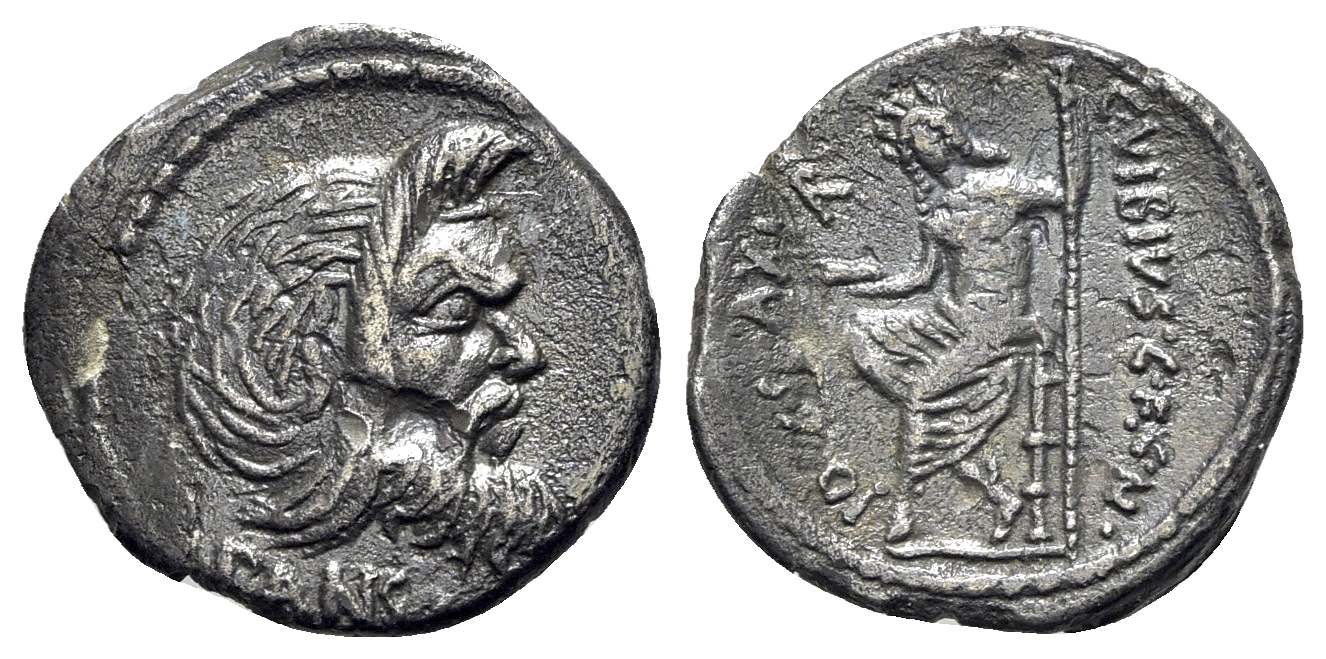 Roman Imperatorial, C. Vibius C.f. C.n. Pansa Caetronianus, Rome, 48 BC ...