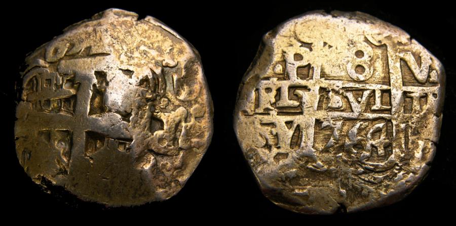 1764 Bolivia Potosi 8 Reales Silver Cob Nice Chunky Flan Full Date Mint ...