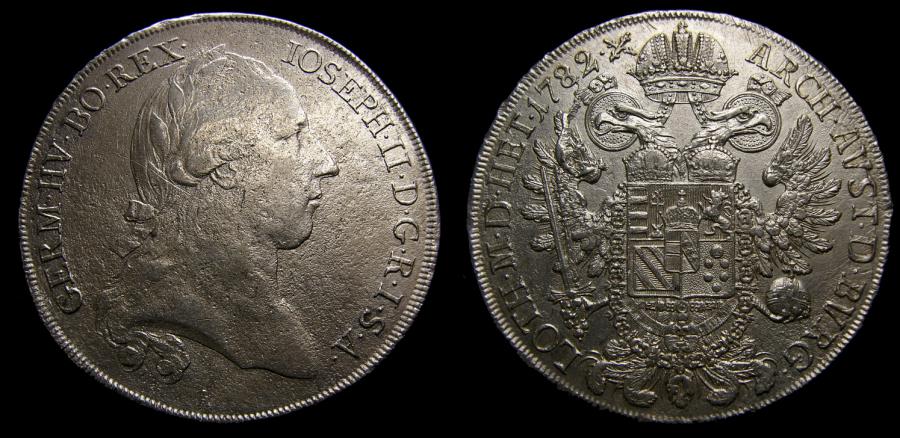 Austria, Joseph II, Silver Thaler 1782 Vienna Mint VF/EF Very Rare