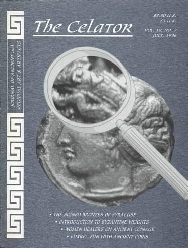 The Celator, July 1996, 56 pages | Ancient Coin Books