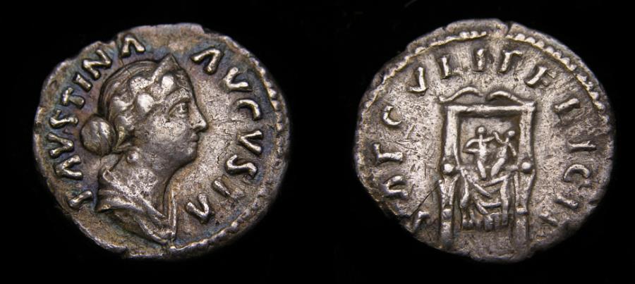 Faustina Junior, Augusta, AD 147-175, AR Denarius (18 mm, 2.58 g, 6h ...