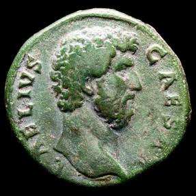 Aelius (adopted son of Hadrian), as Caesar, Æ Sestertius. Rome, AD 137 ...