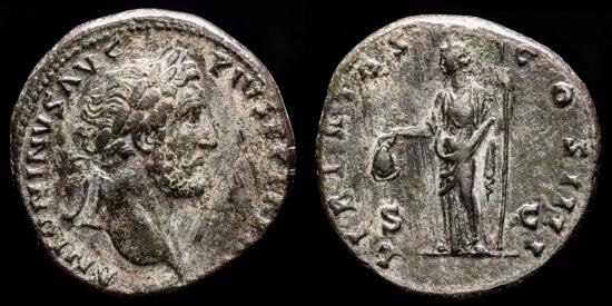 Antoninus Pius (AD 138-161.) Rome. Sestertius Æ. - LIBERTAS COS IIII ...