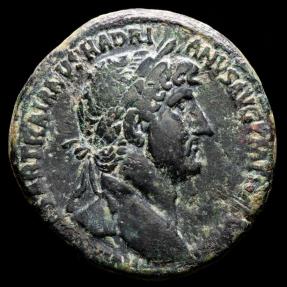Hadrian (117-138 A.D.) Æ Sestertius. Rome, AD 120-121. - RESTITVTORI ...