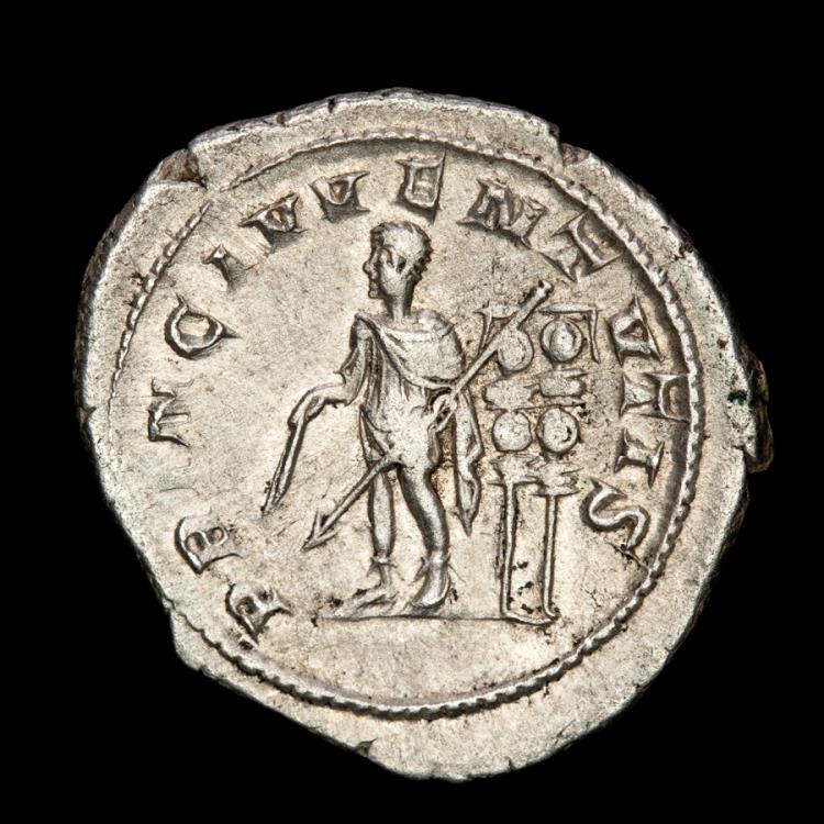 Maximus, as Caesar, AR Denarius. Rome, AD 236-238. - PRINC IVVENTVTIS ...