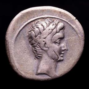 Octavian. Silver denarius. Italian mint (Rome?) 30-29 BC. - Rostral ...