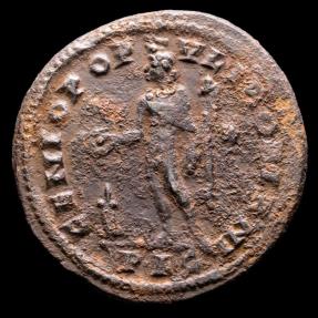 Severus II as caesar (305-306 A.D.) bronze large follis. Lyon. - GENIO ...