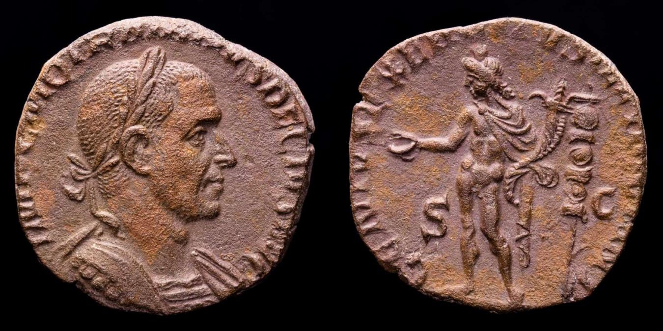Trajan Decius (249-251 A.D.) Æ Sestertius. Rome. - GENIVS EXERC ...