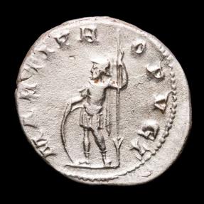Aemilian - Silver Antoninianus. Rome mint, A.D. 253. - Mars leaning on ...