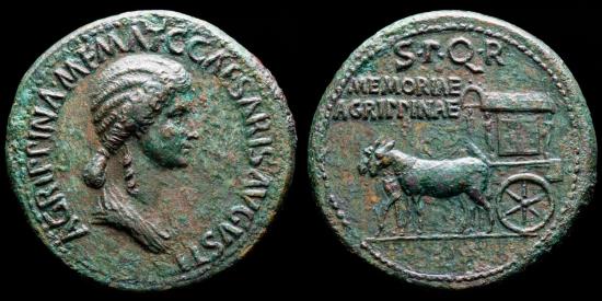 Agrippina Senior - Rome A.D. 37-41. Æ Sestertius. - SPQR / MEMORIAE ...
