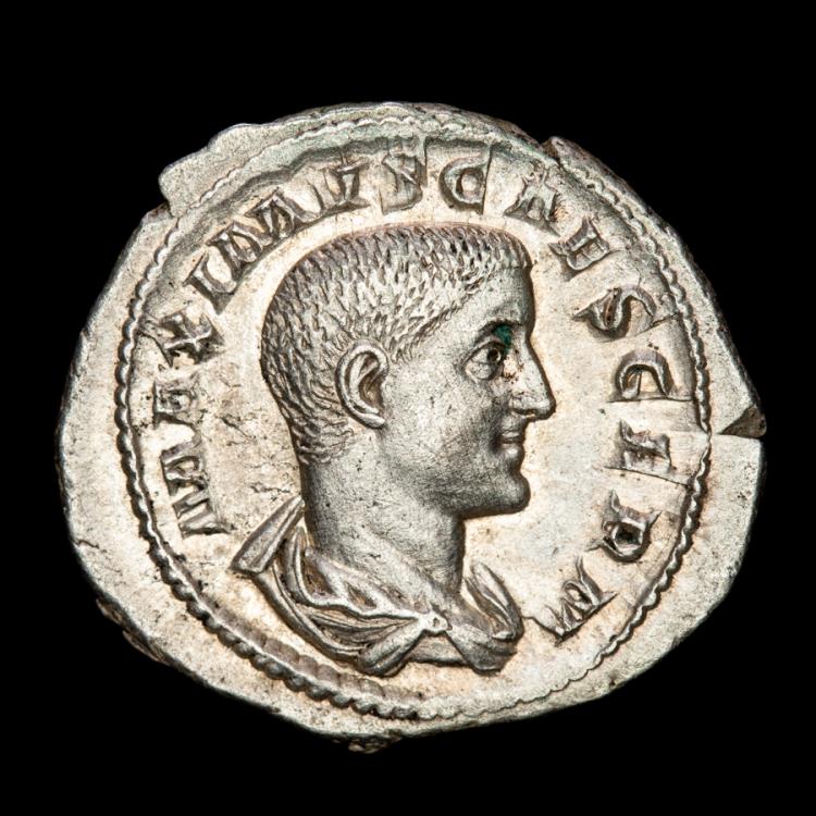 Maximus, as Caesar, AR Denarius. Rome, AD 236-238. - PRINC IVVENTVTIS ...