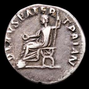 Trajan (98-117 A.d.) silver denarius. Rome 112/4 A.D. - DIVVS PATER ...