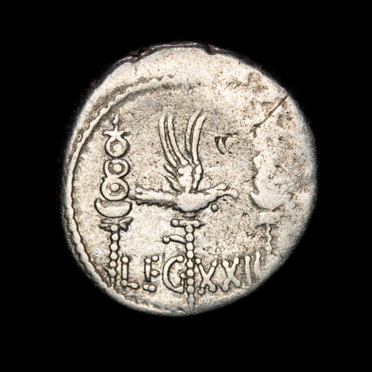 Roman Republic - Mark Antony, silver denarius. Military mint moving ...
