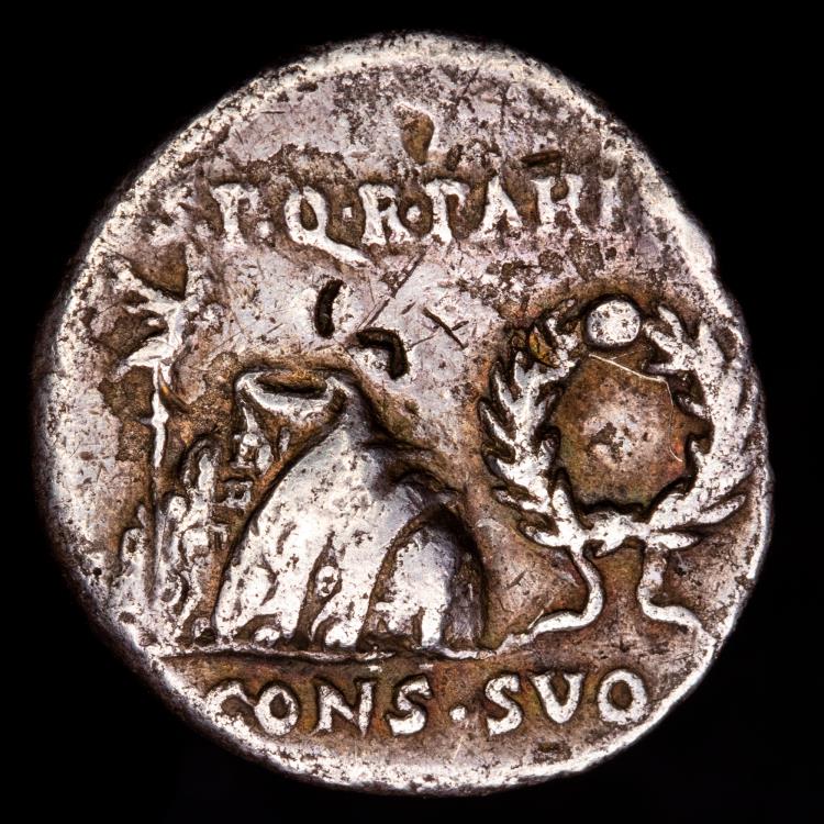 Augustus. 18 BC, Colonia Patricia. AR Denarius. - SPQR PARENT CONS SVO ...