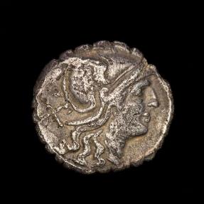 Anonymous, silver denarius, Wheel series, Rome 211-206 B.C. - The ...
