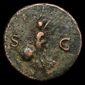 Nero (54-68 A.D.) AE As. Rome. - S-C, Victory flying left with shield ...