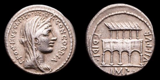 Didius. Titus Didius, Imperator y P.Fonteius Capito silver denarius ...