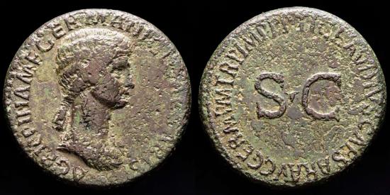 Agrippina Senior - Struck under Claudius, circa AD 42-43. Æ Sestertius ...