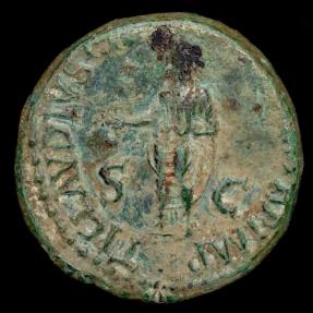 Antonia, bronze dupondius. 42 A.D.- TI CLAVDIVS CAESAR AVG P M TR P IMP ...