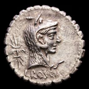 L. Roscius Fabatus. Silver serrate denarius, Rome, 64 B.C. - Juno ...